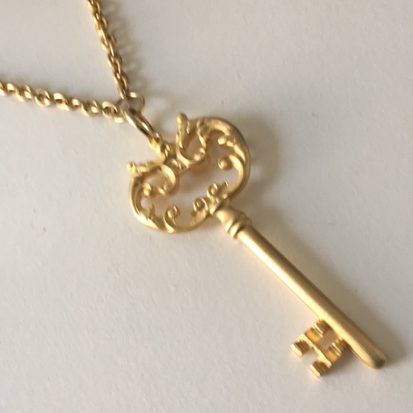 Jewelry | Vintage Gold Large Key Necklace With Gold Chain | Poshmark